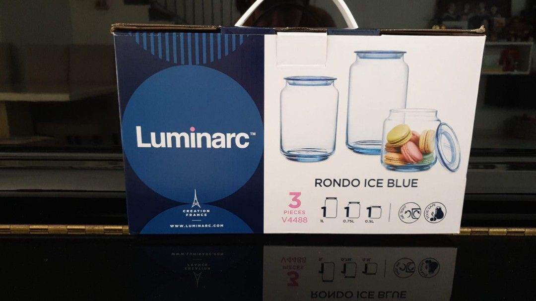 Luminarc 3 pieces container, Furniture & Home Living, Kitchenware & Tableware, Food Organisation ...