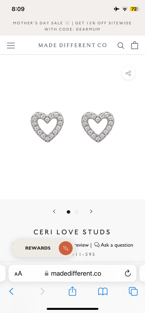 Made Different Co- Ceri Love Studs Silver, Women's Fashion, Jewelry & Organisers, Earrings on ...