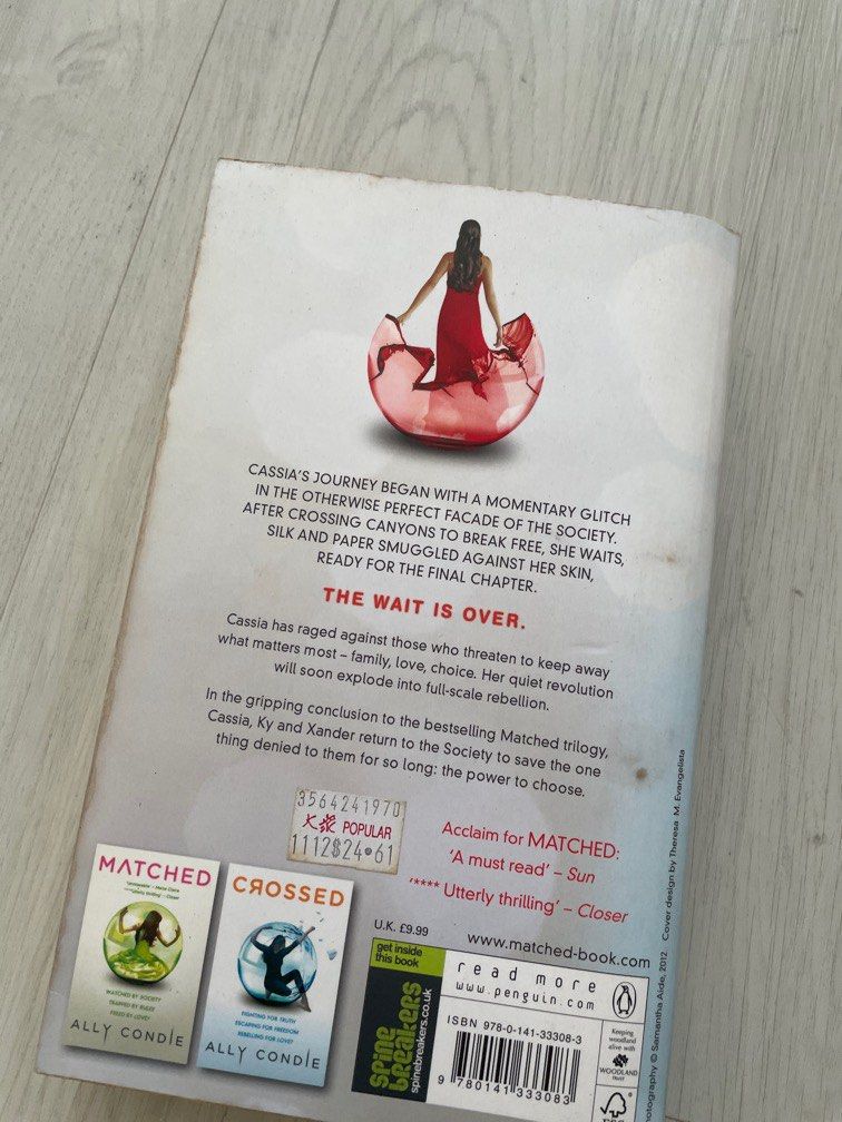 Matched trilogy young adult storybooks, Hobbies & Toys, Books ...