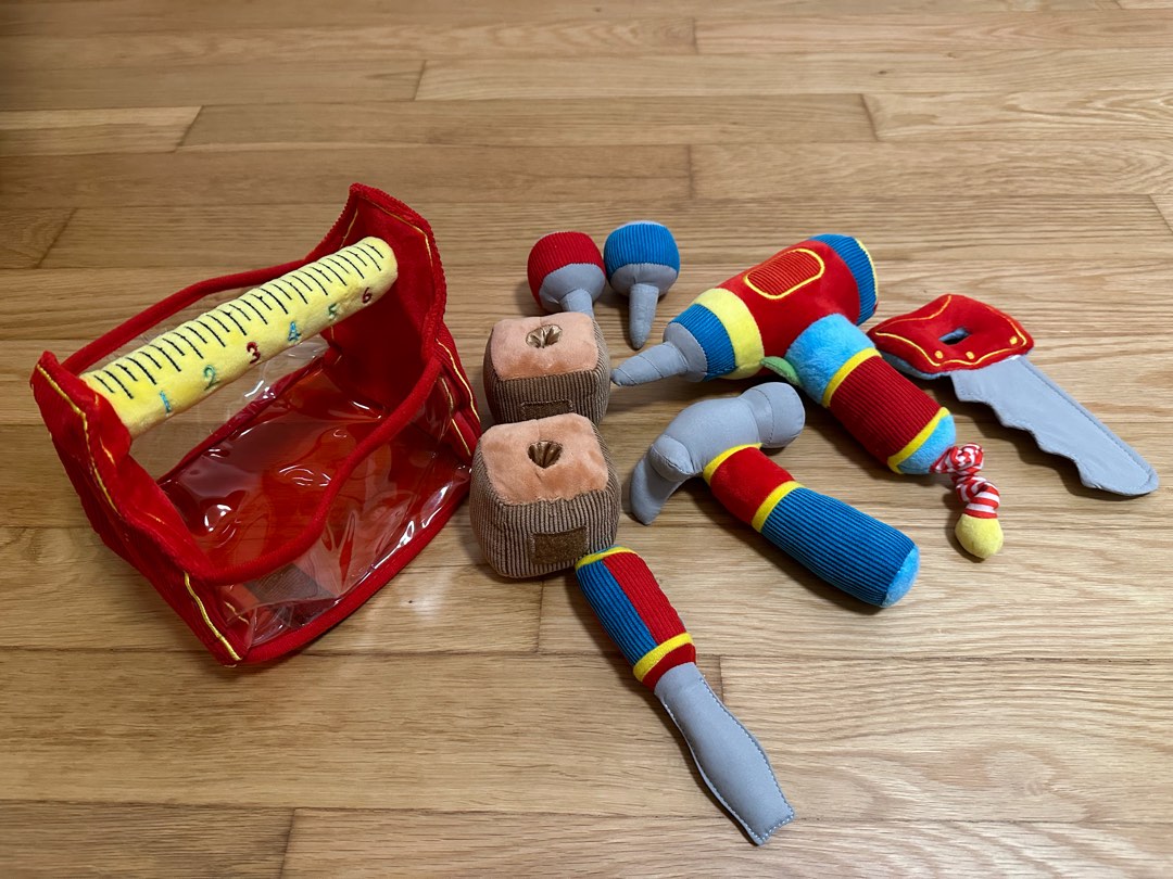 Melissa & Doug Soft Toolbox Fill & Spill Soft Toy, Babies & Kids ...