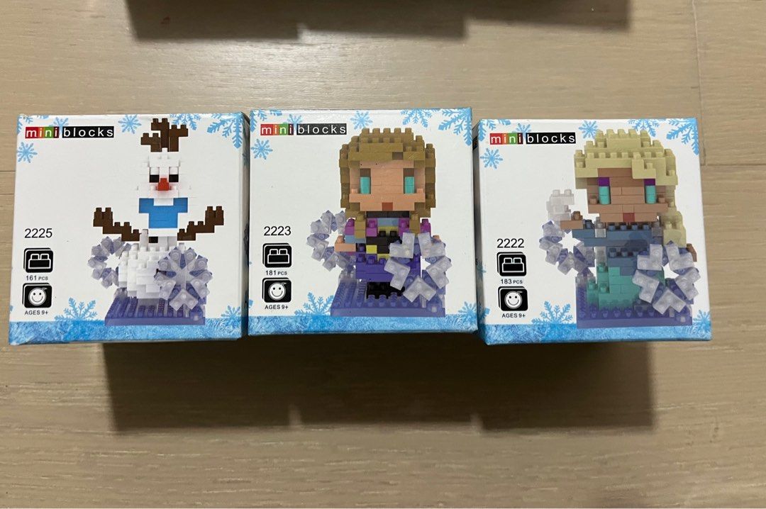 Mini blocks - baymax, Elsa, Anna, Olaf, transformer, minion, rtc ...
