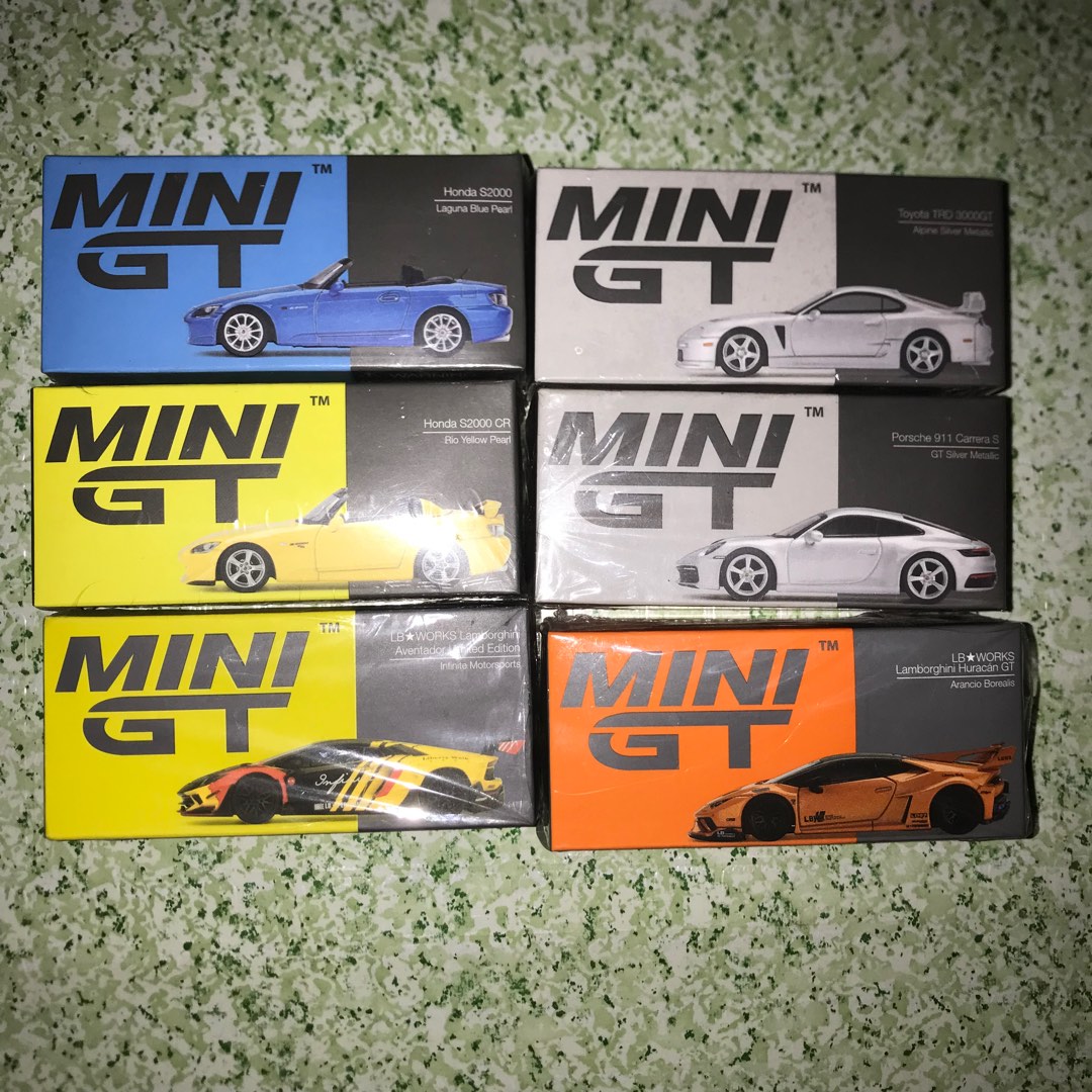 MINI GT SET LAMBORGHINI / HONDA S2000 s2k / TOYOTA TRD SUPRA / PORSCHE ...