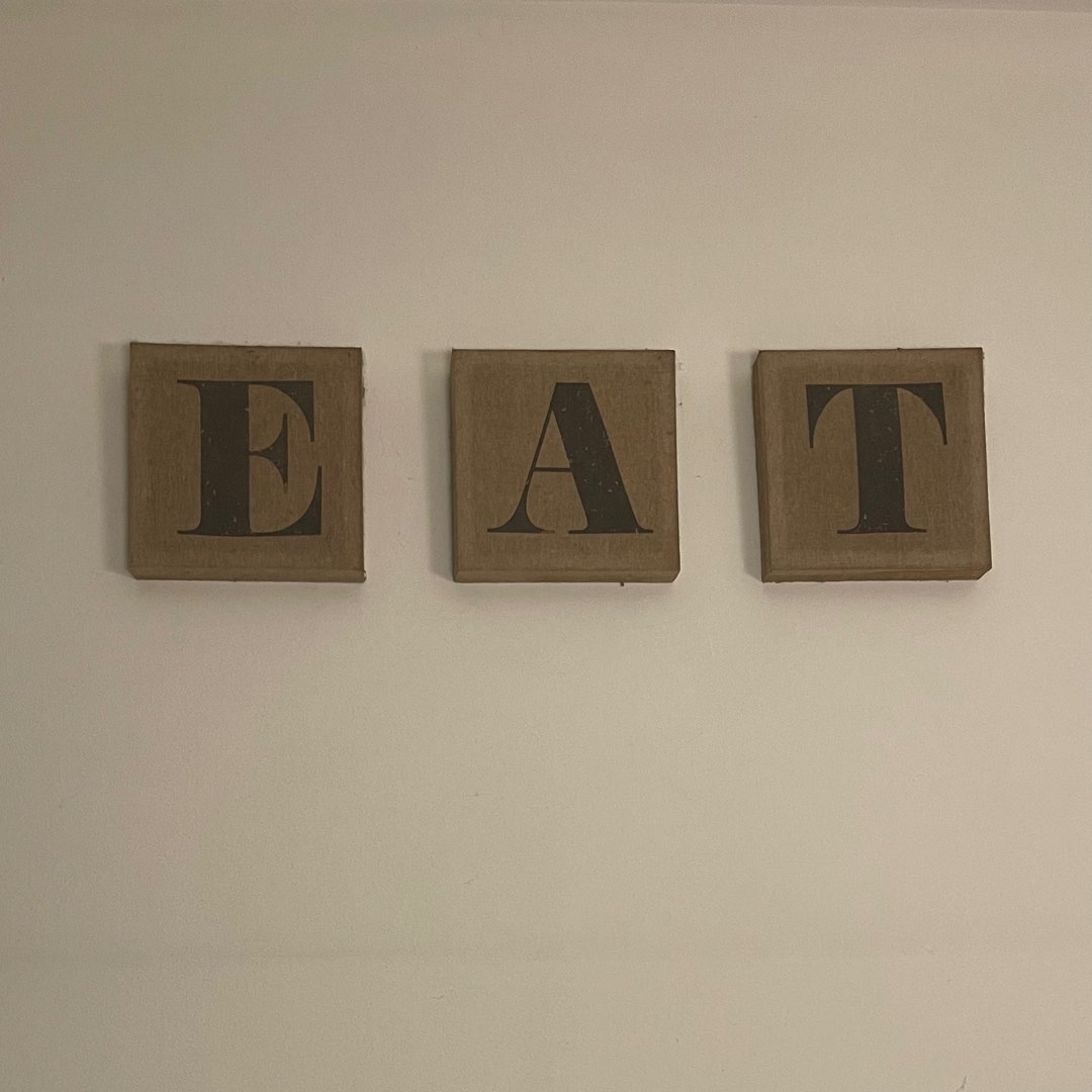 Vintage Typo EAT Sign , Furniture & Home Living, Home Decor, Wall Decor ...