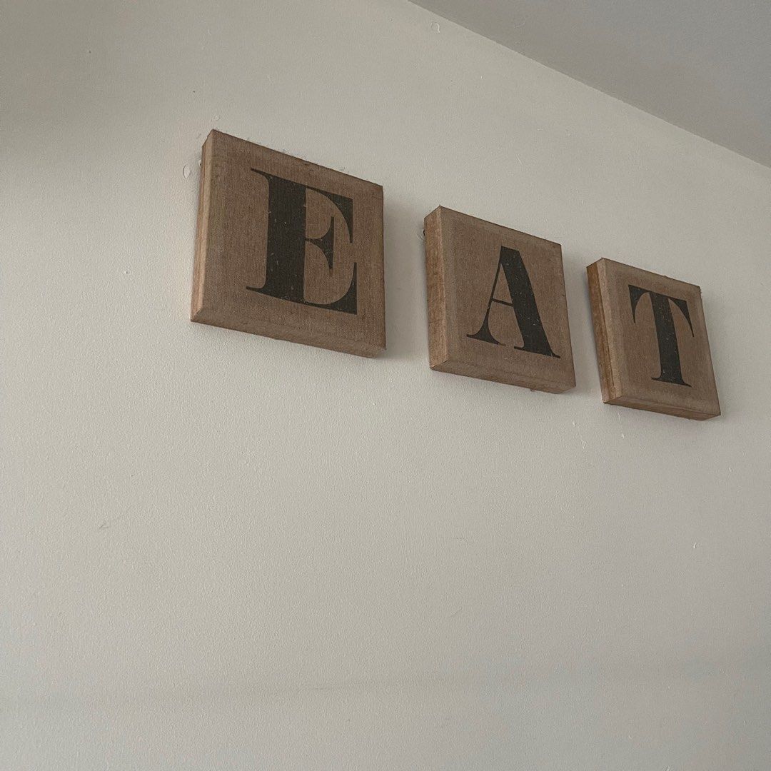 Vintage Typo EAT Sign , Furniture & Home Living, Home Decor, Wall Decor ...