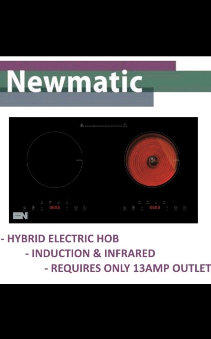 Newmatic Built-in Electric Hob (Vitro-ceramic + Induction Cooker), TV ...