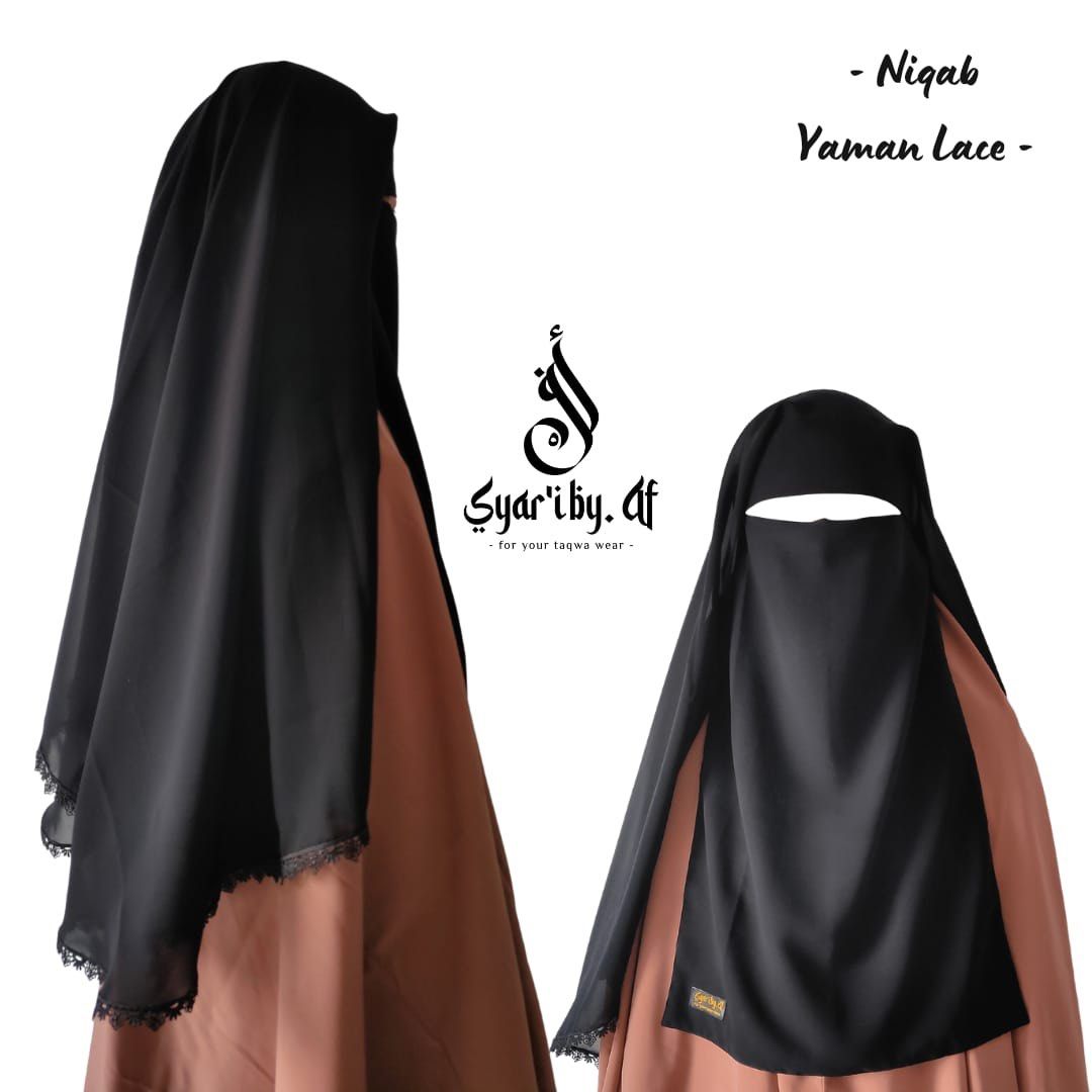 Niqab Yaman Lace, Women's Fashion, Muslimah Fashion, Hijabs on Carousell