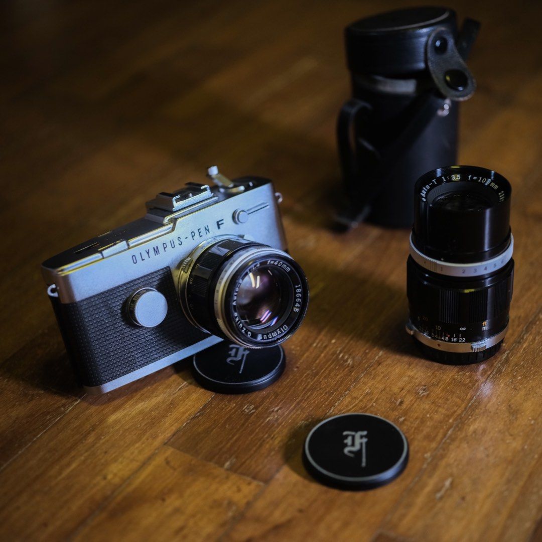 Olympus Pen F Half Frame SLR w 40mm & 100mm, Photography, Cameras on ...