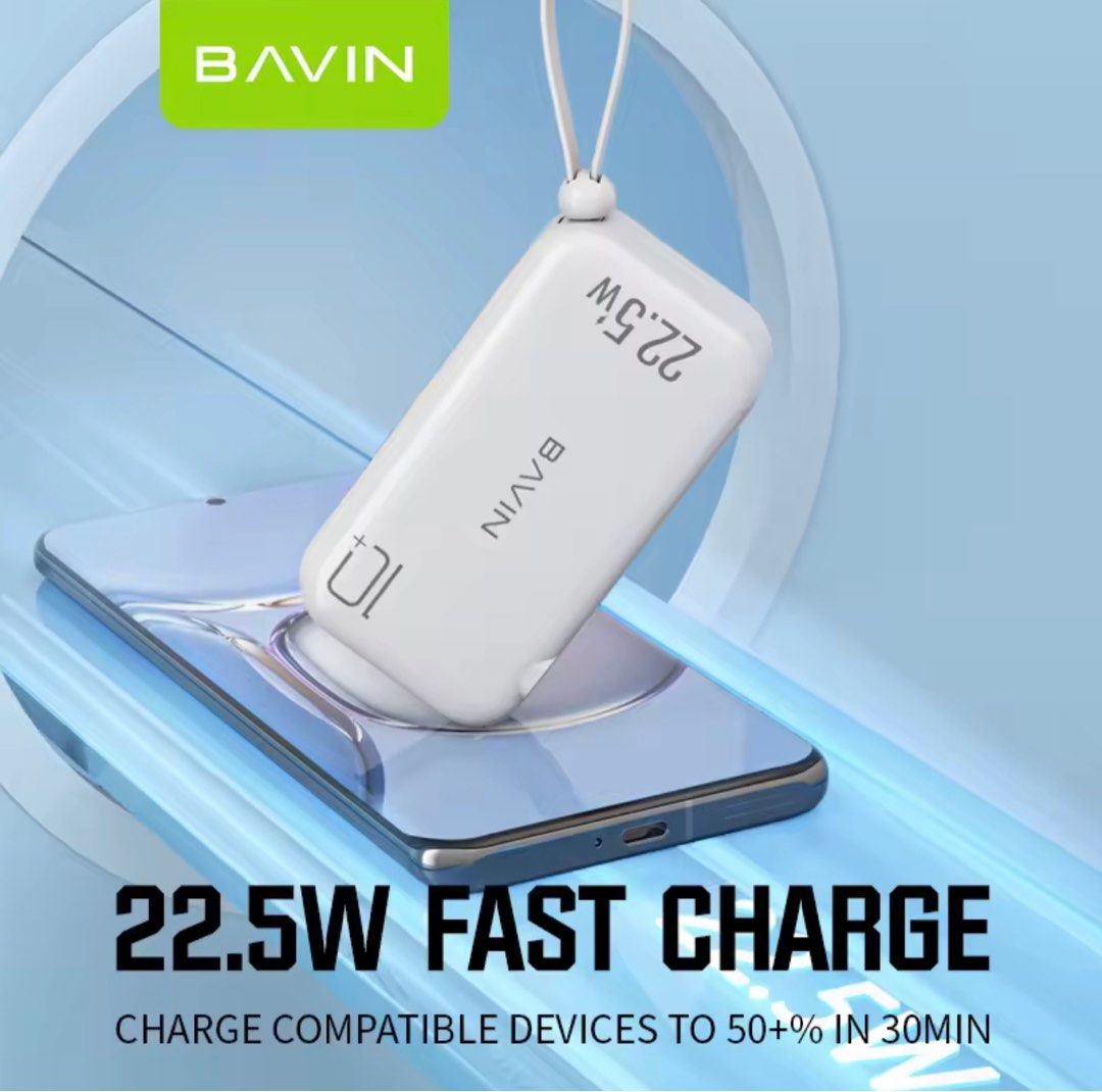 On Hand Original BAVIN 10,000 MAH Powerbank with plug and charging ...