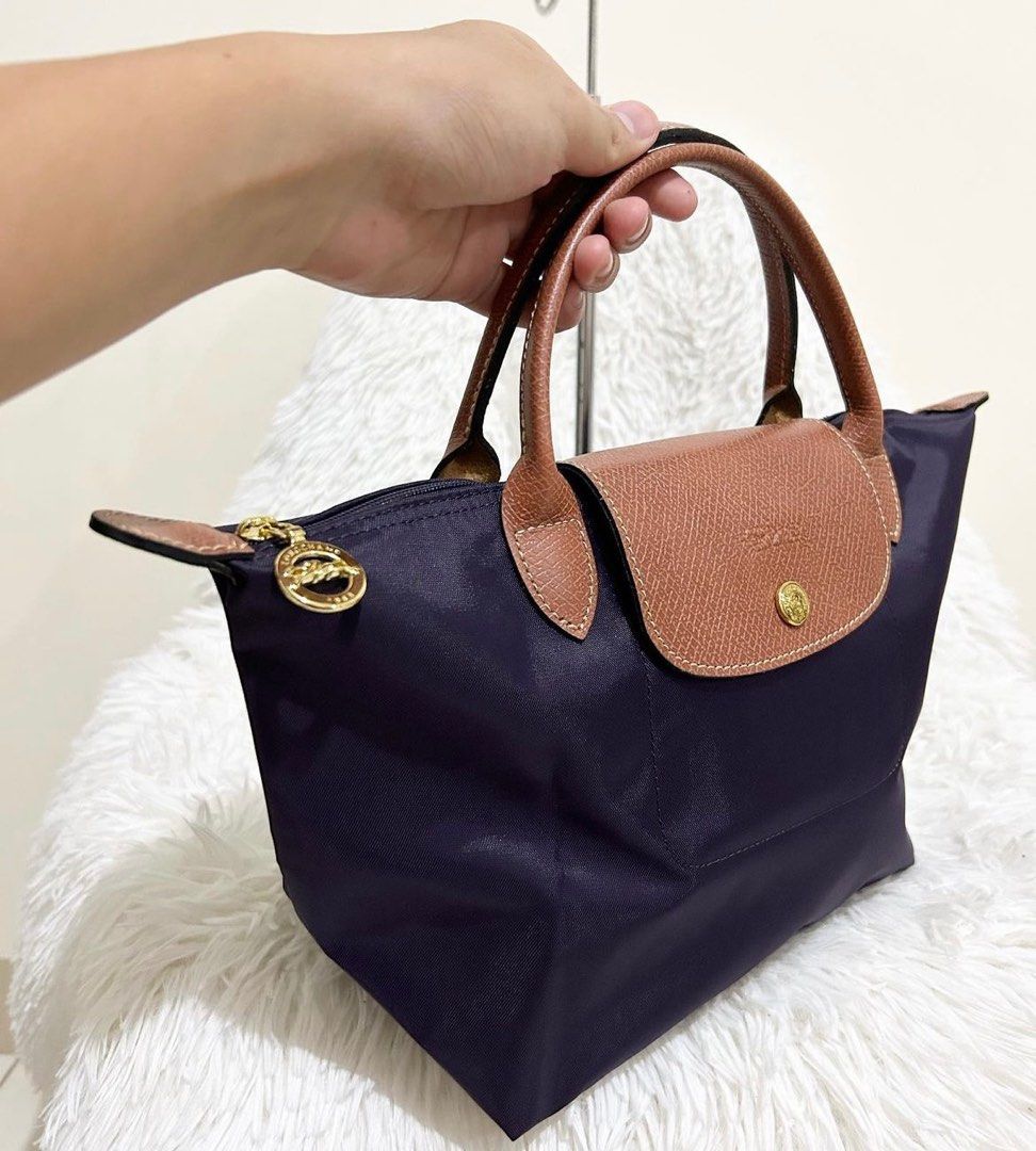 Original longchamp small in bilberry, Luxury, Bags & Wallets on Carousell