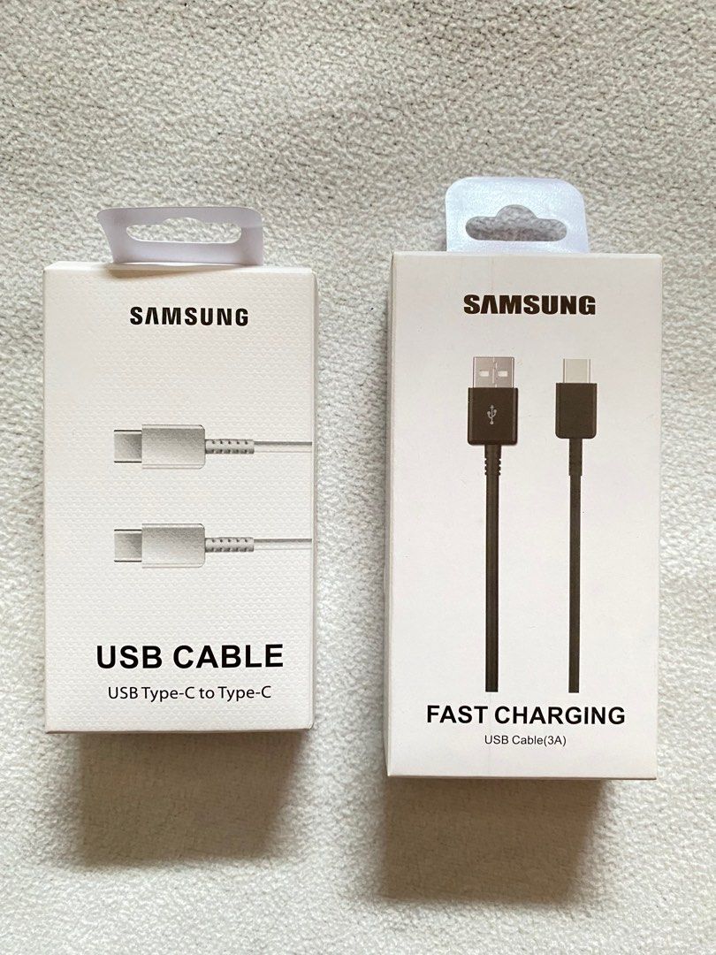 ORIGINAL SAMSUNG TYPE C to TYPE C & USB to TYPE C SUPER FAST CHARGING ...
