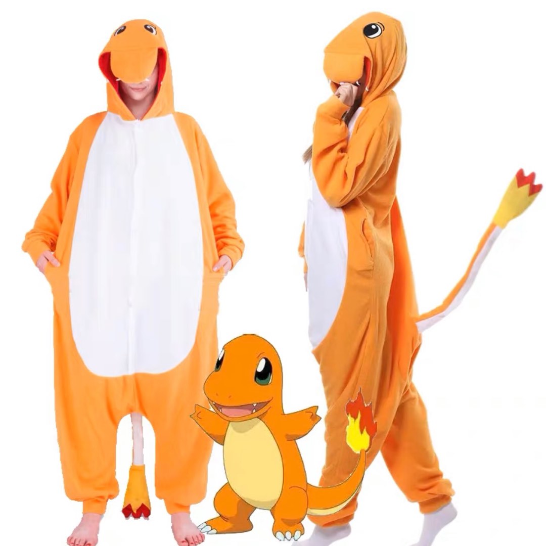 pokemon charmander onesie, Women's Fashion, Dresses & Sets, Jumpsuits on Carousell