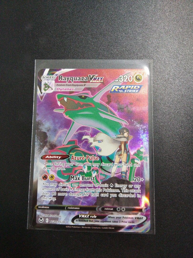 Pokemon TCG Rayquaza Vmax Ultra Rare - SS12 Silver Tempest Trainer ...
