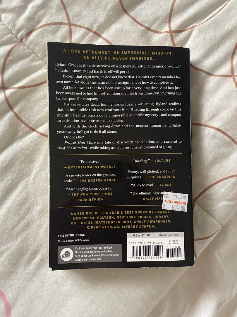 Project Hail Mary by Andy Weir, Hobbies & Toys, Books & Magazines ...