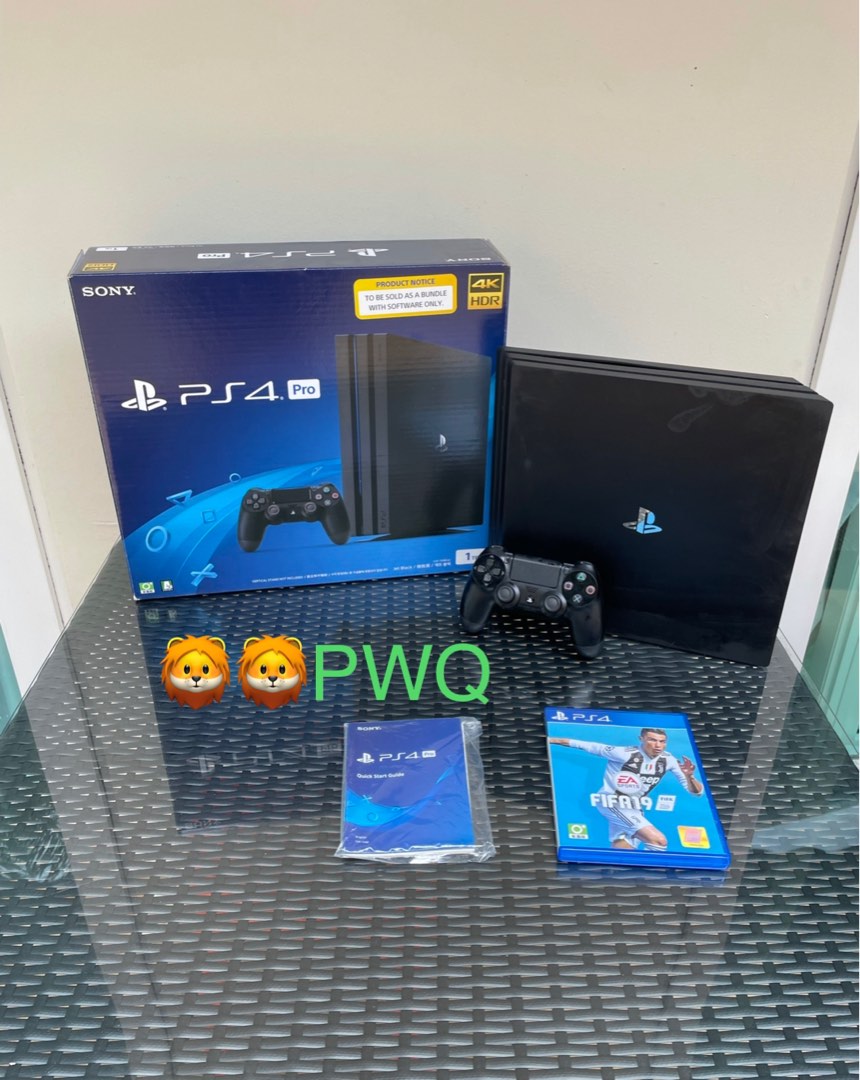 PS4 Pro 1TB Full Boxed Set 4K HDR Playstation 4 + 1 Free Game, Video ...