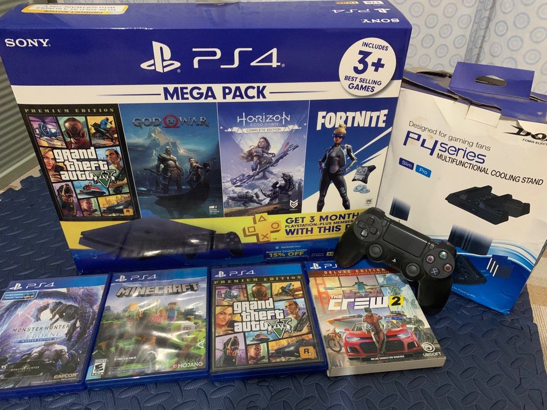 PS4 Slim 1 Terabyte Memory, Video Gaming, Video Game Consoles ...