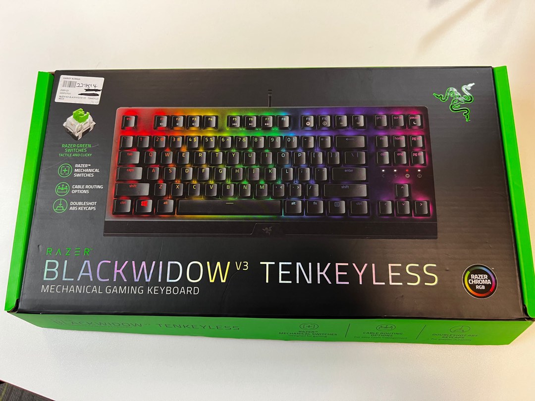 Razer Blackwidow V3 Tenkeyless Gaming Keyboard, Computers & Tech, Parts ...