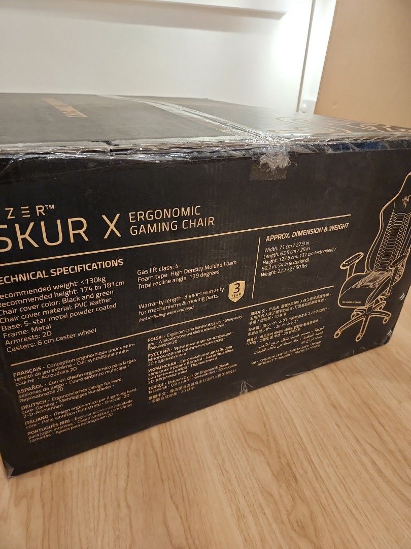 Razer Iskur X Ergonomic Gaming Chair Office IKEA secretlab lab osim ...
