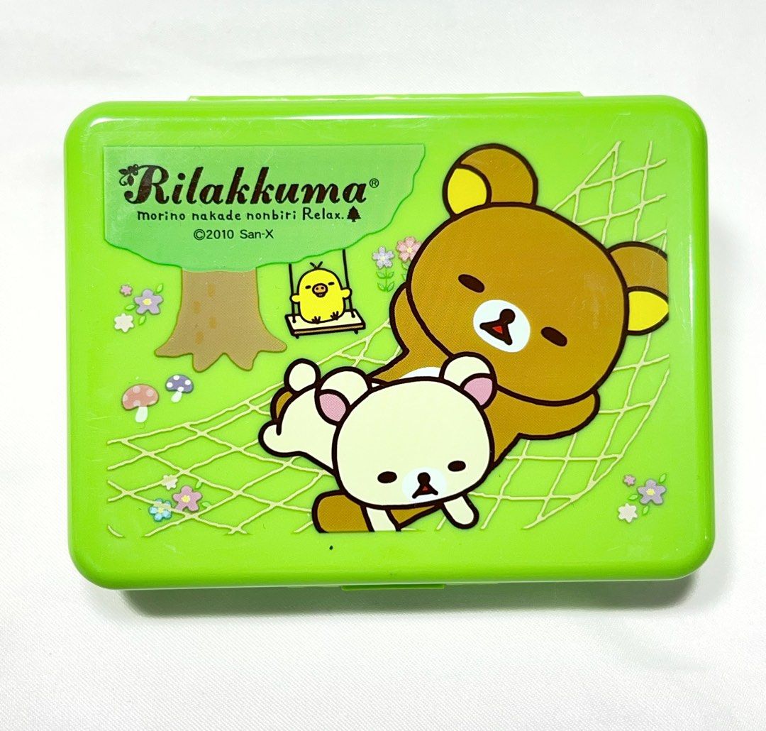 Rilakkuma square case, kotak permen obat pil gummy snack, Japan, bento ...