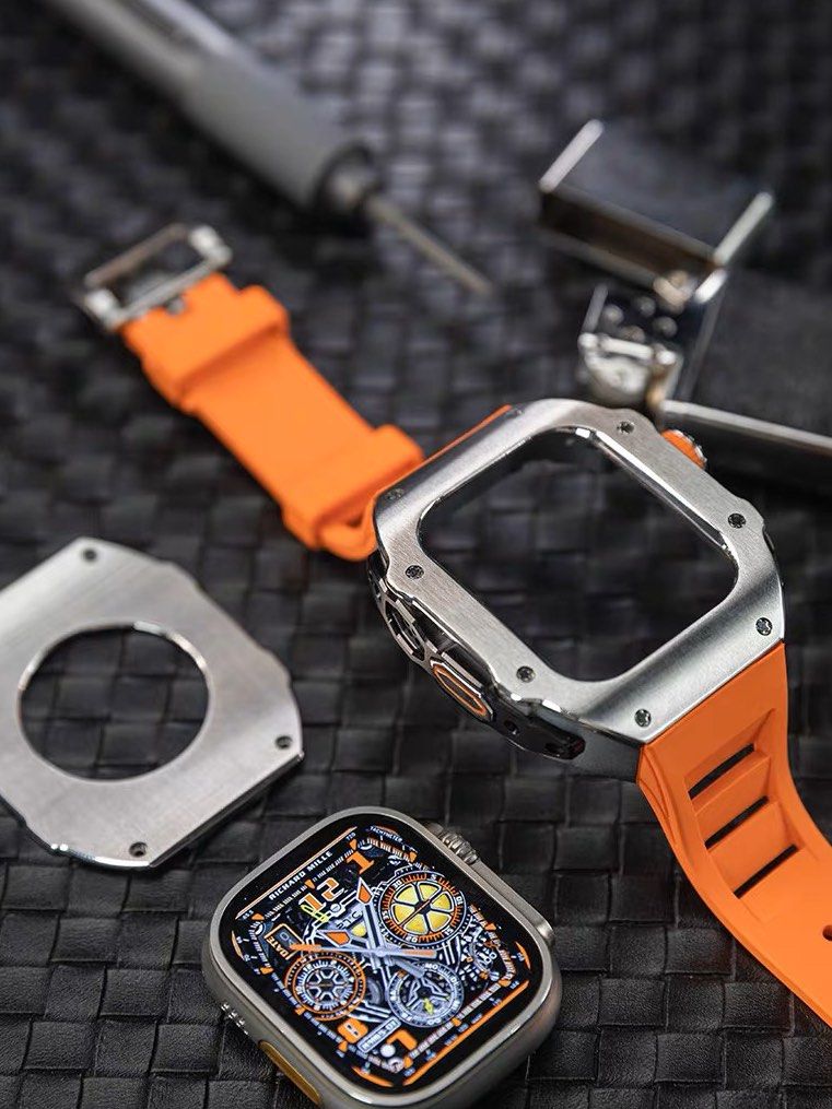 Rm custom stainless steel apple ultra series 49mm case, Mobile Phones ...