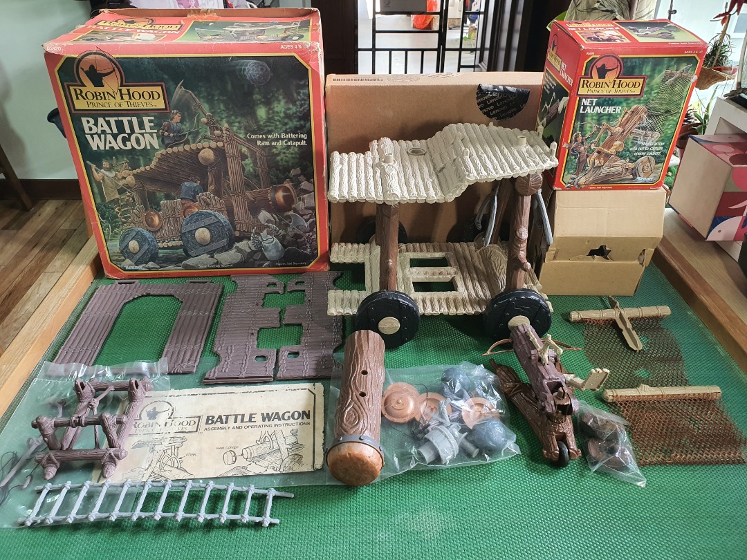 Robin Hood Prince Of Thieves BATTLE WAGON & NET LAUNCHER Vintage 1991 ...