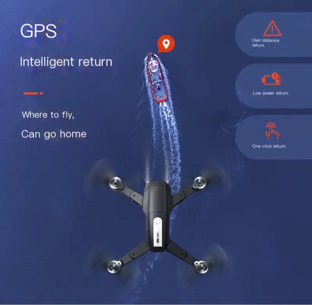 S604PRO Folding GPS UAV 6K Aerial Photograph Optical Flow Dual Camera ...