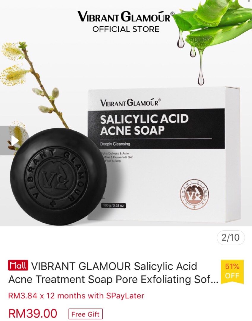 Salicylic Acid Acne Soap, Beauty & Personal Care, Face, Face Care on Carousell