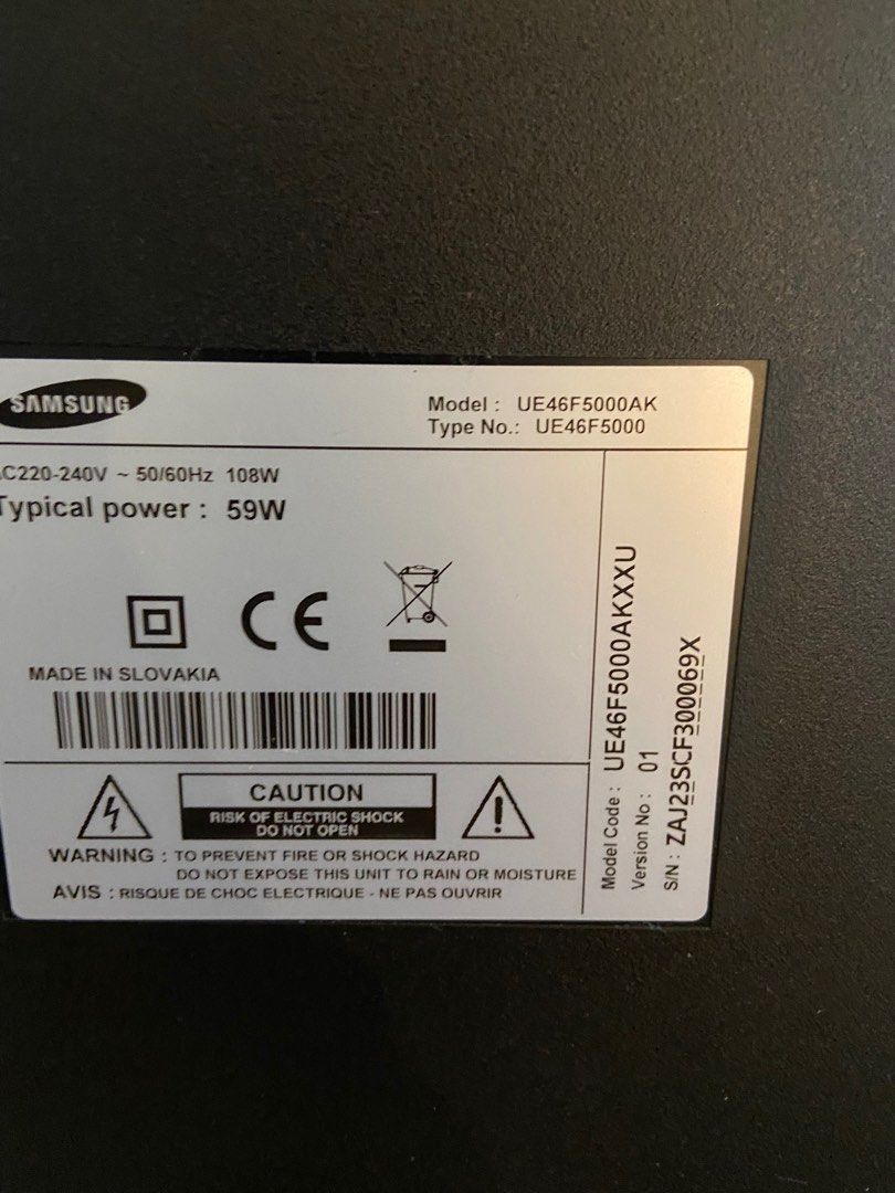 Samsung 46 inch LED TV, TV & Home Appliances, TV & Entertainment, TV on ...