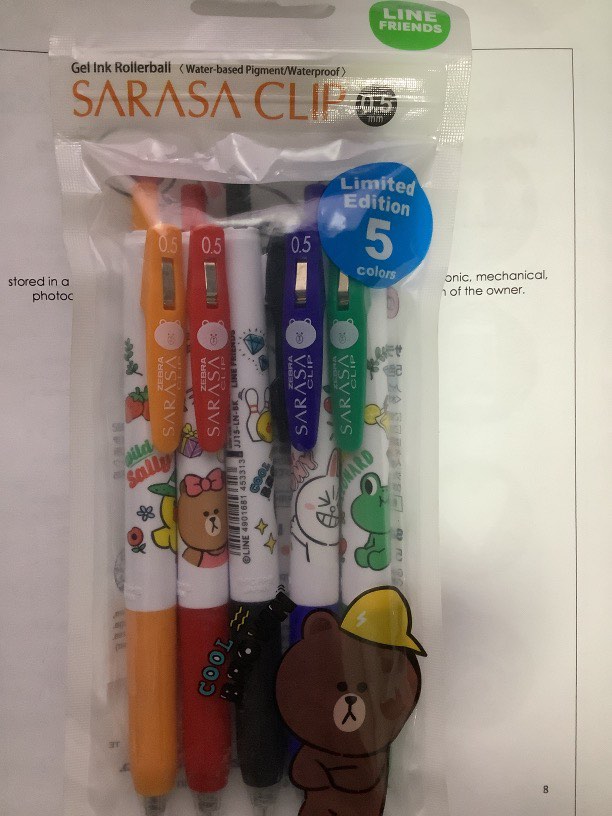 Sarasa line friends pen pack, Hobbies & Toys, Stationery & Craft ...