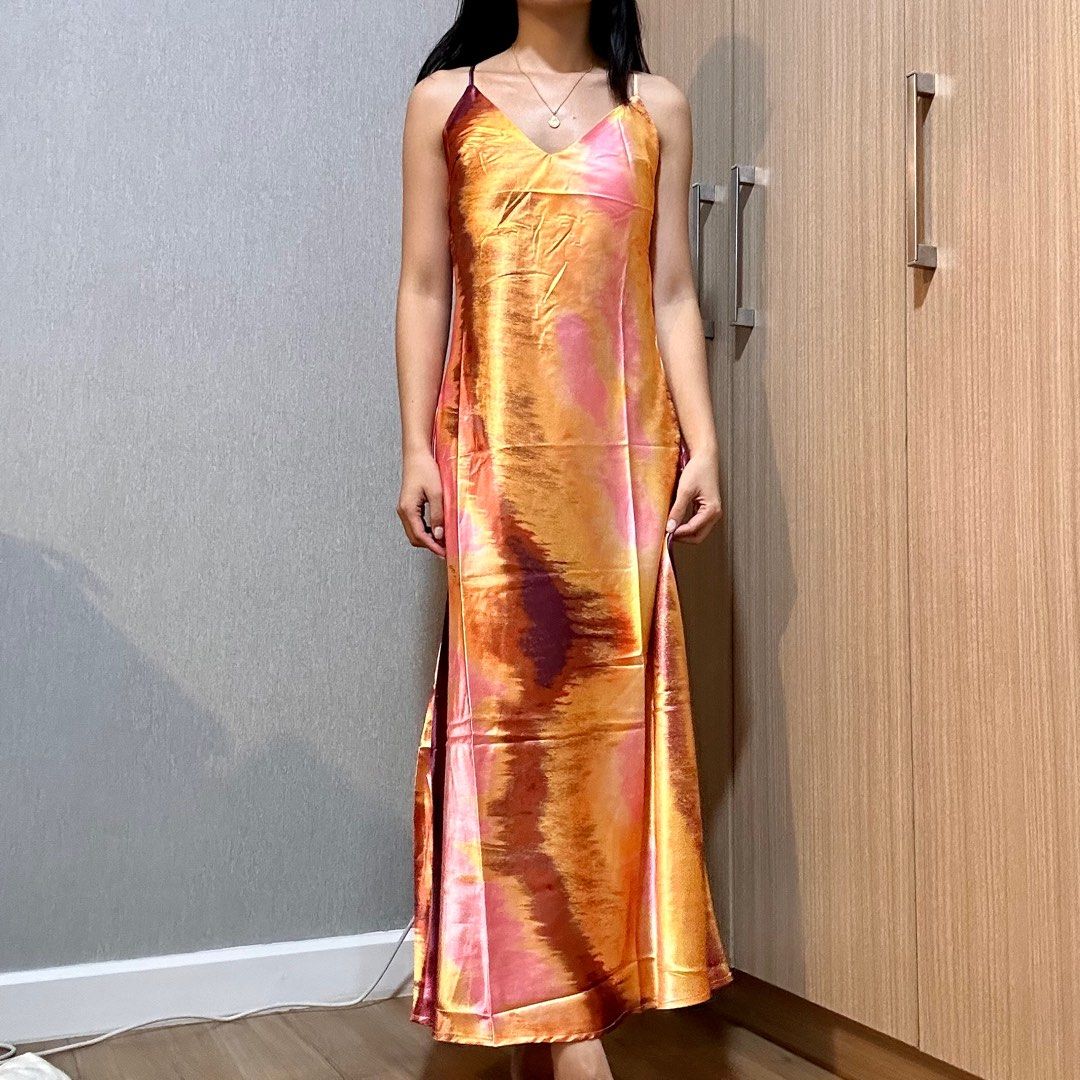 Satin Sunset Dress on Carousell