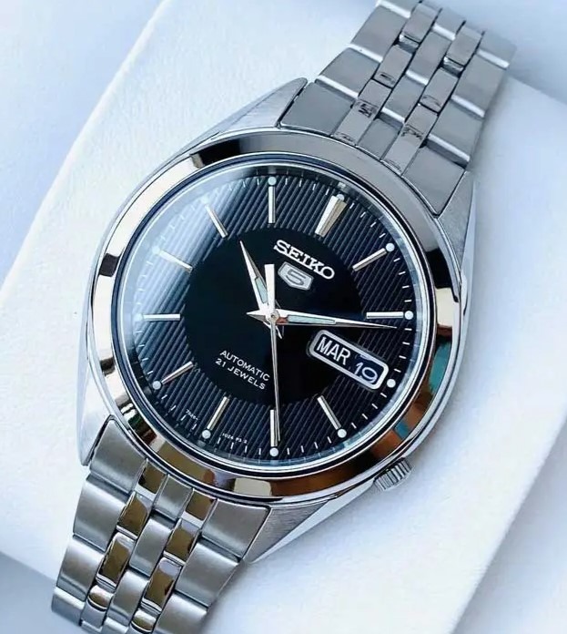 Seiko 5 SNKL23 Men's Automatic Black Dial Stainless Steel Watch snkl23k ...