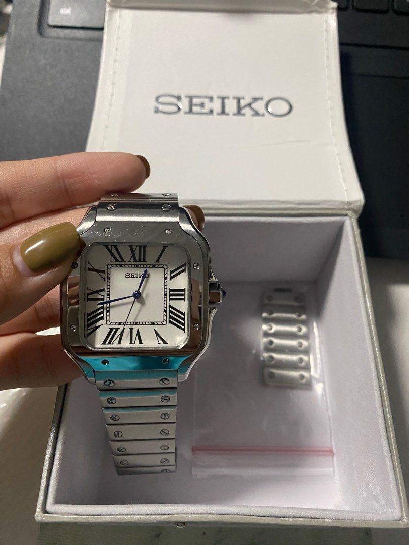 Seiko Cartier Santos, Luxury, Watches on Carousell