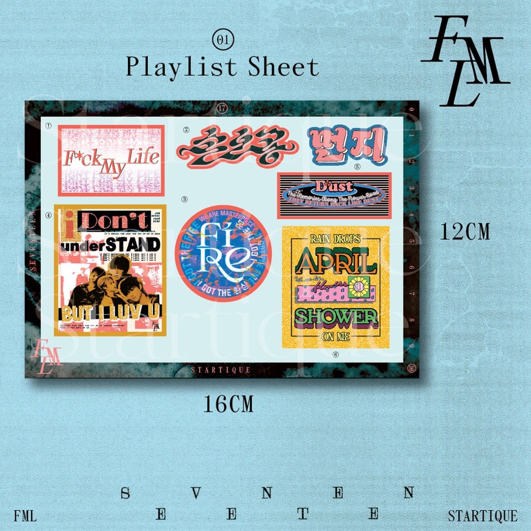 SEVENTEEN FML | STICKER SHEET, Hobbies & Toys, Collectibles ...