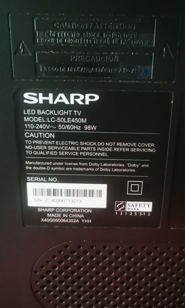 Sharp Aquos 50", TV & Home Appliances, TV & Entertainment, TV on Carousell