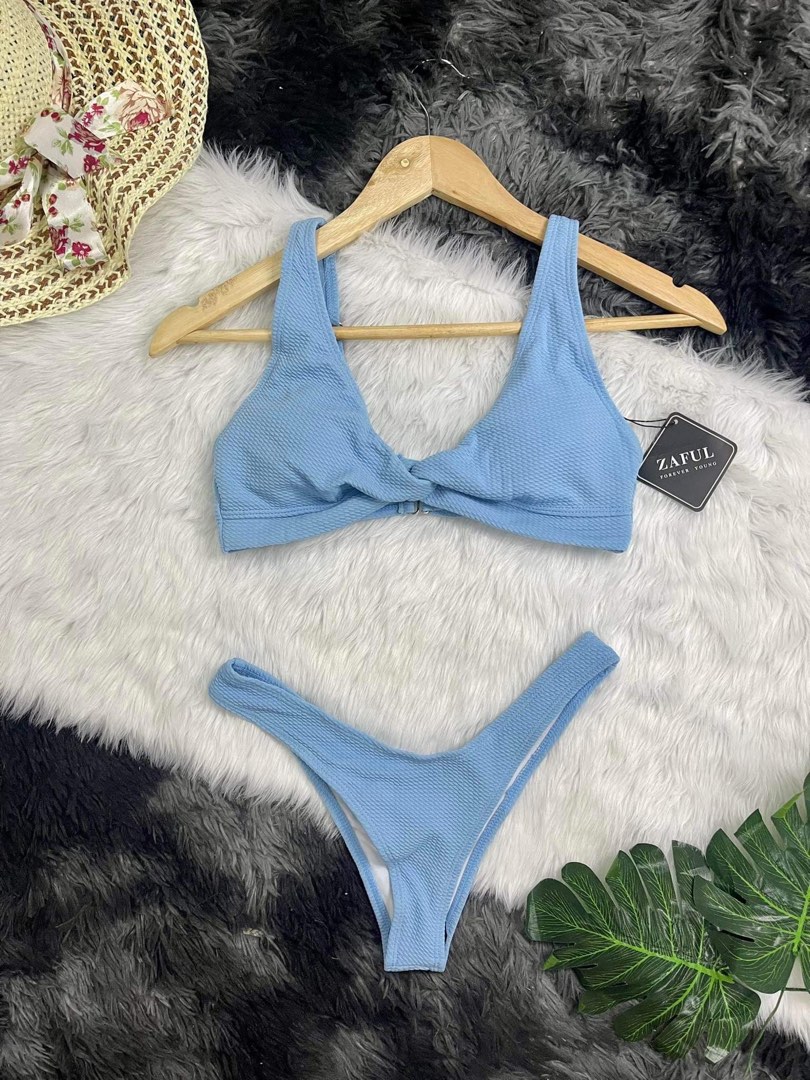 Shein Light Blue Two Piece Bikini On Carousell
