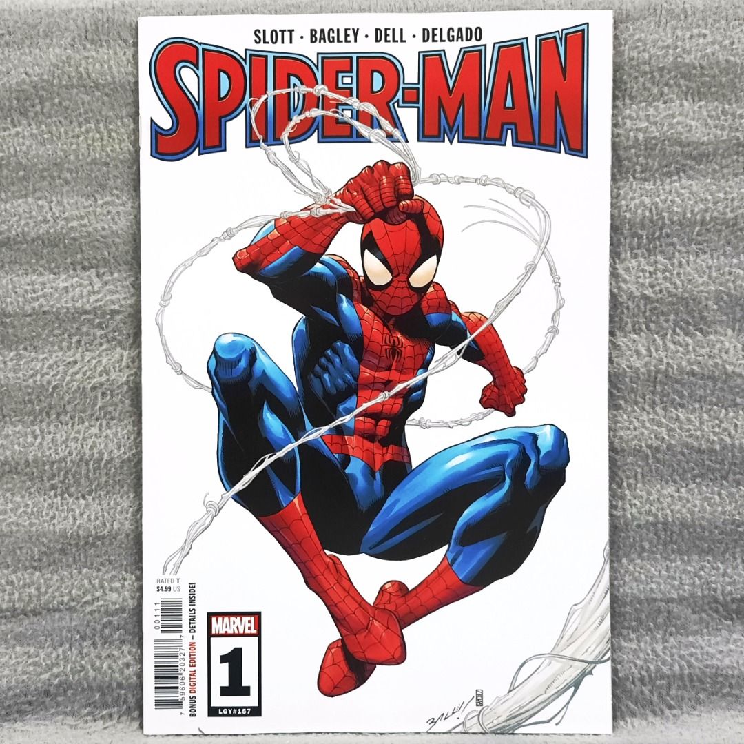Spider Man 1 2022 Marvel Comics First Issue Dan Slott Mark Bagley Hobbies And Toys Books