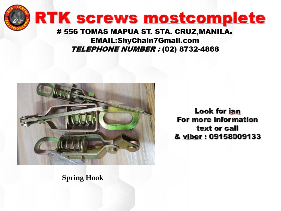 Spring Hook 1.1 bottom plate, Commercial & Industrial, Construction & Building Materials on ...