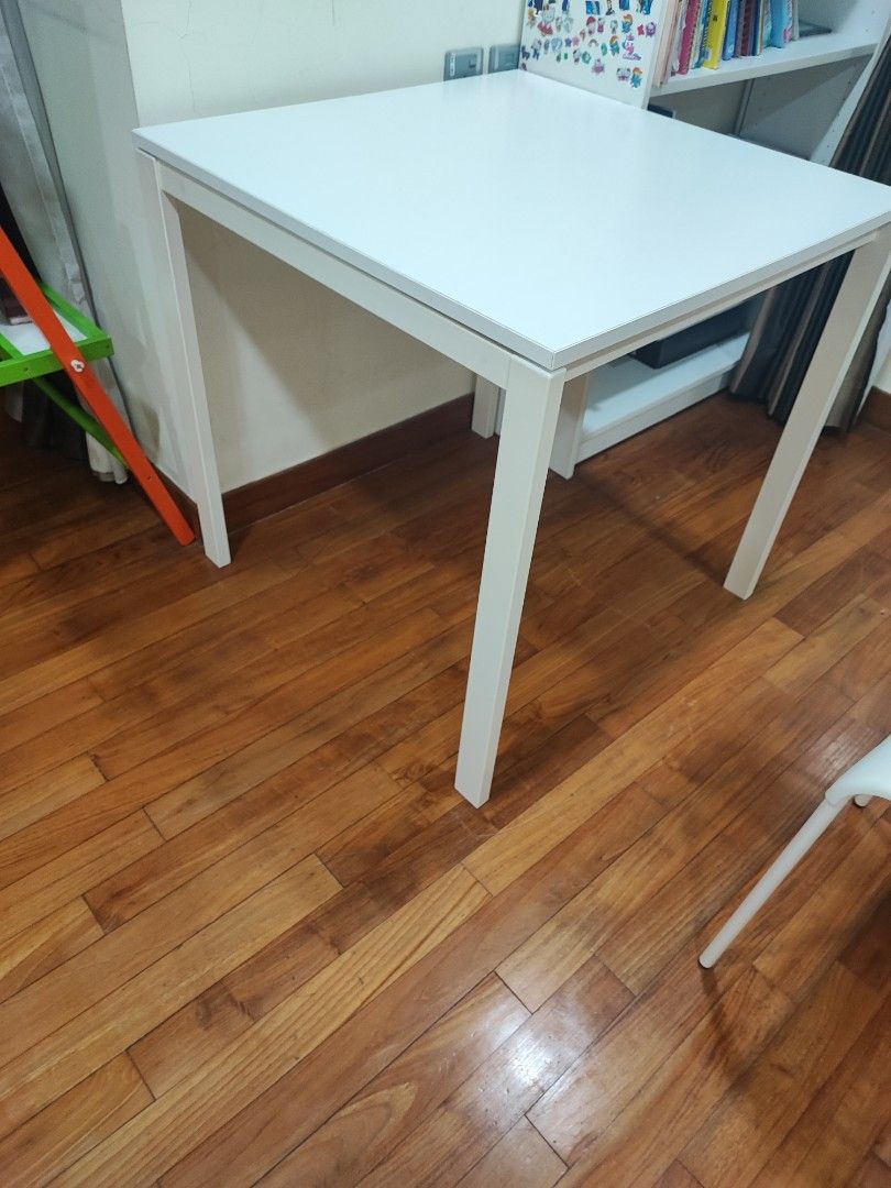 Square study table and chair., Furniture & Home Living, Furniture ...