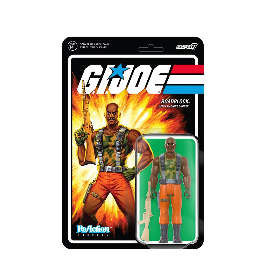 Super7 G.I. Joe Roadblock 3.75 inch Reaction GIJoe Figure Toy, Hobbies ...