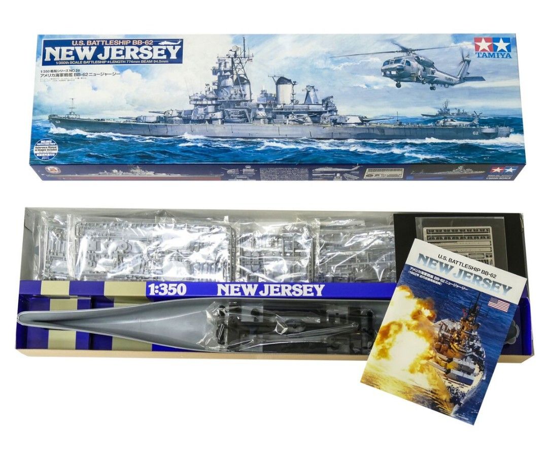 Tamiya 1/350 American Battleship USS New Jersey War ship model kit ...