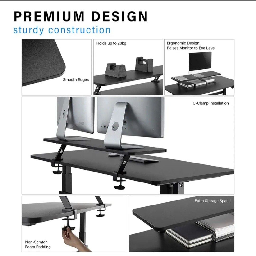 ULTi Clamp-On Monitor Riser & Laptop Stand, Computers & Tech, Parts ...