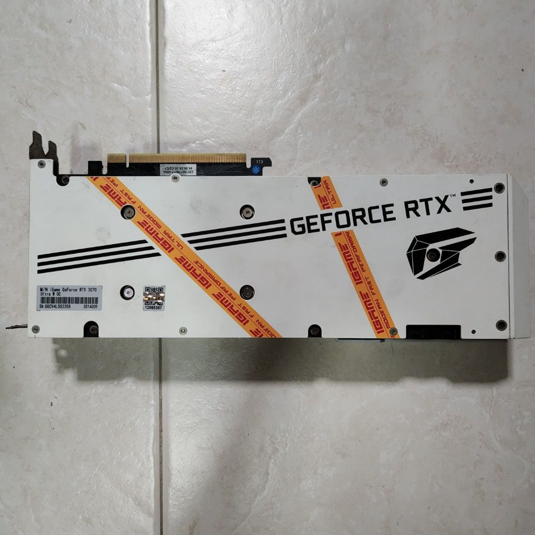As-is RTX 3070 Colorful iGame Ultra RTX3070 White Graphics Card GPU ...