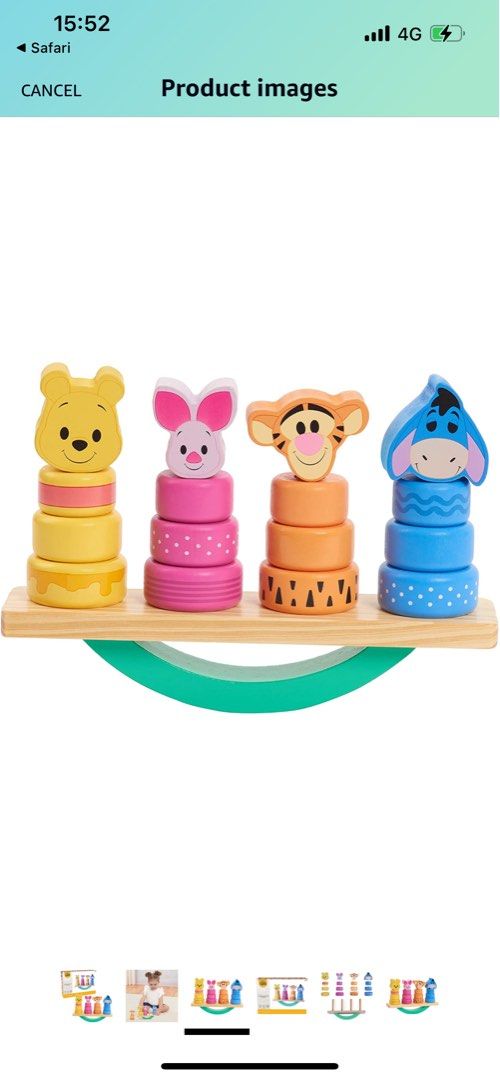 Winnie the Pooh Wooden Balance Stacking Blocks, Babies & Kids, Infant ...