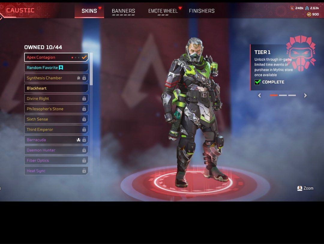 Apex legend with Wraith HEIRLOOM and NEW caustic prestige skin , Video ...