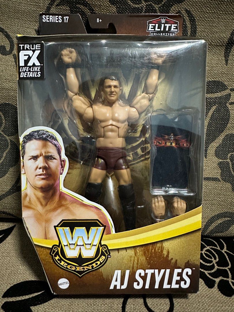 WWE Elite Legends 17: AJ Styles, Hobbies & Toys, Toys & Games on Carousell