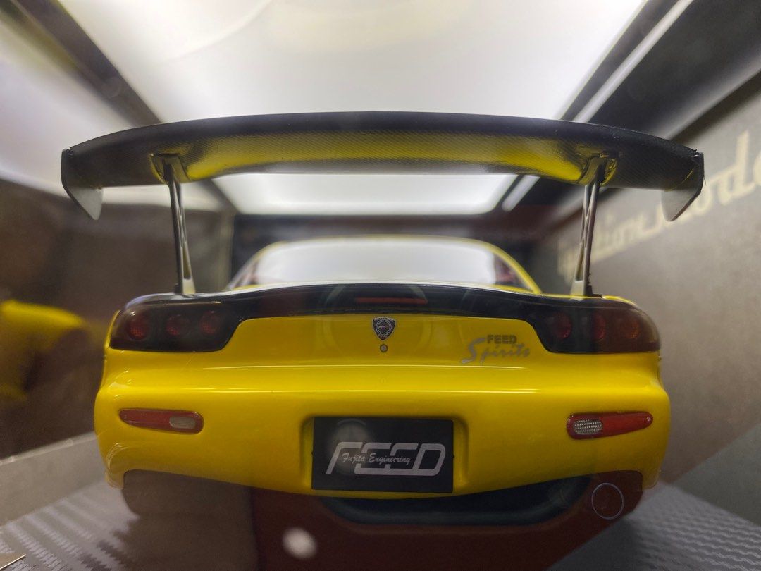 1/18 Mazda RX7 FD3S FEED Yellow, 興趣及遊戲, 玩具 & 遊戲類 - Carousell
