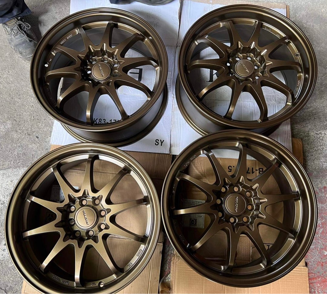 17” Rota Fighter 10 Bronze Mags used 4Holes pcd 100-114 sold as 4 on ...