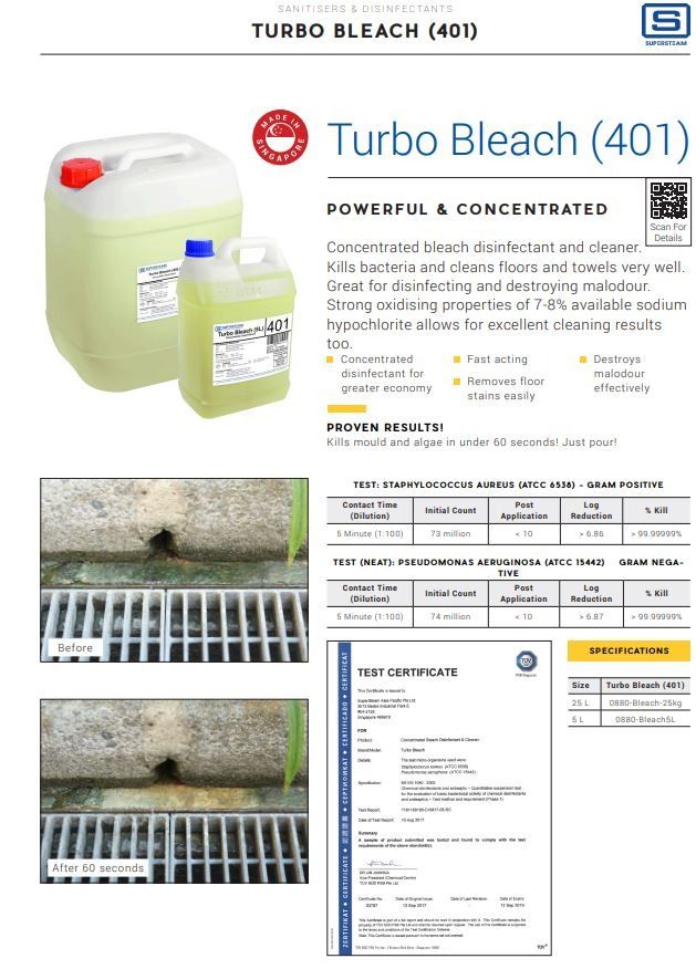 5L Multi-purpose TURBO BLEACH #Supersteam, Beauty & Personal Care ...