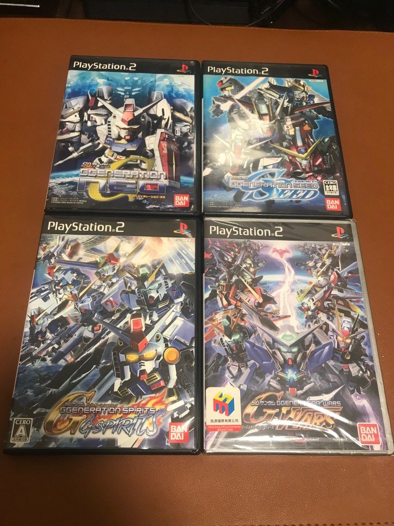 日版 PS2 SD GUNDAM G GENERATION NEO SEED G SPIRITS G WARS GGEN SD 高達 G 世代 戰魂 世紀戰役 機動戰士高達一套4集, 電子遊戲 ...