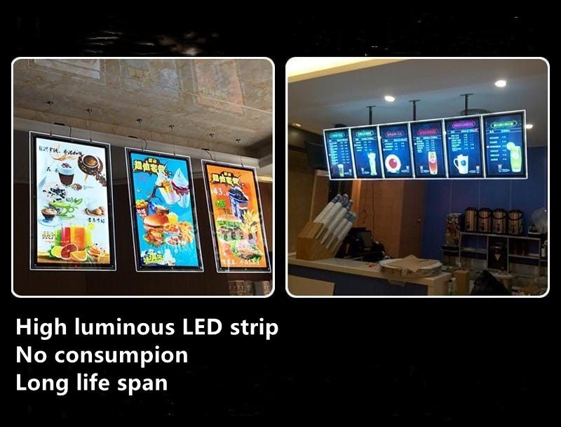 A2/A3/A4 Size LED Crystal Frame Light Box 40 x 29.7cm Advestising ...