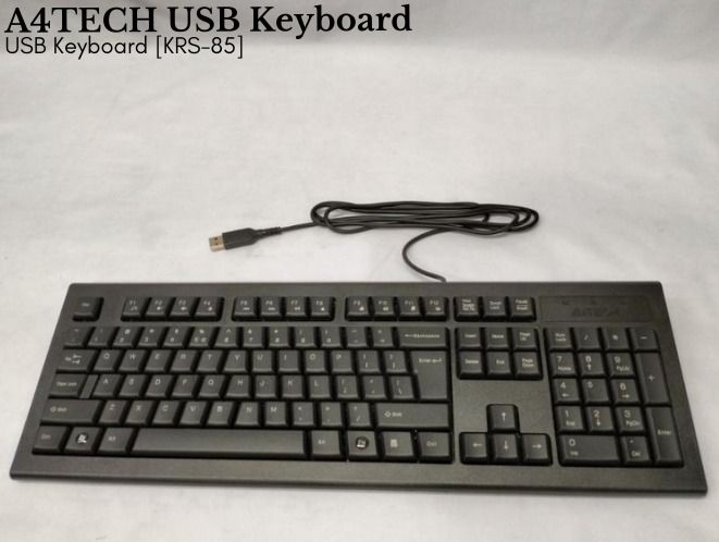A4TECH KRS-85 Natural_A-shaped Round Edge USB Keyboard on Carousell